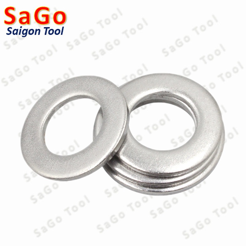 Vòng đệm, Long Đền phẳng INOX 304 cho ốc lục giác M3, M4, M5, M6, M8, M10